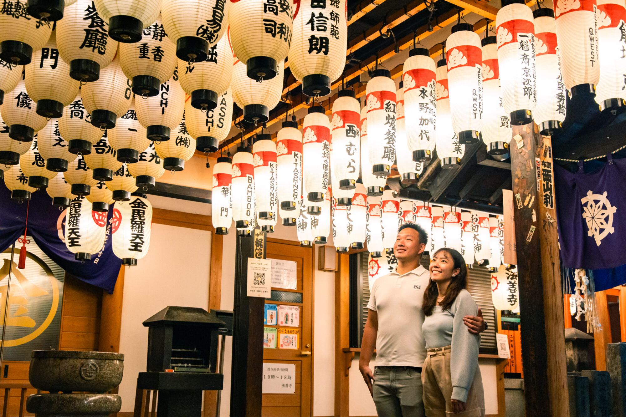 A night photo shooting in Osaka with a nice couple!! | Photoguider-Japan