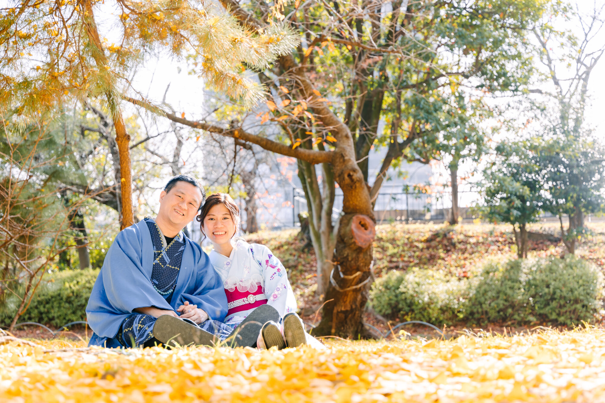 A photo-shooting in the Osaka castle park and the Namba of Osaka ...